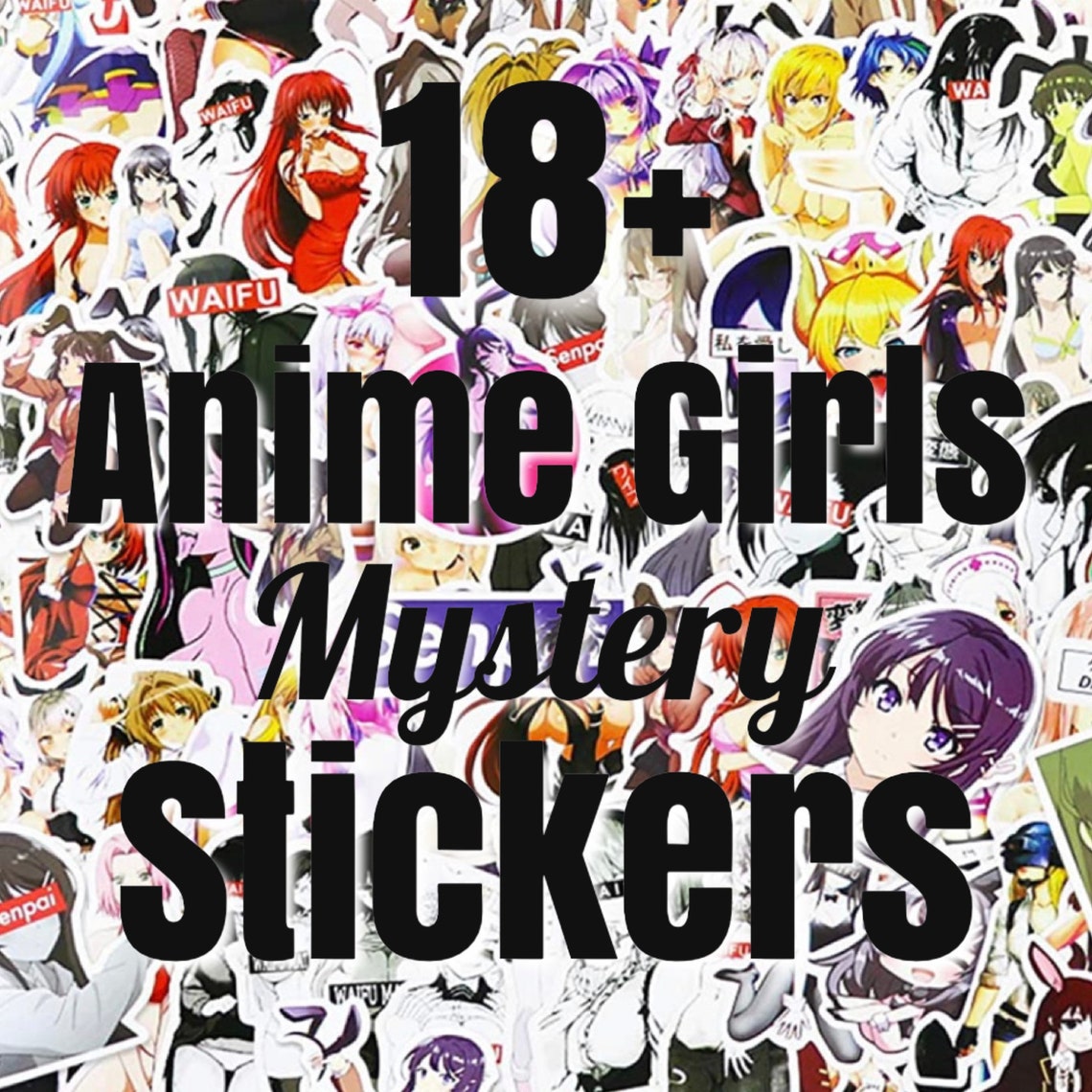 Explicit Anime Girls Sticker Pack Sexy Anime Waifu Vinyl Etsy