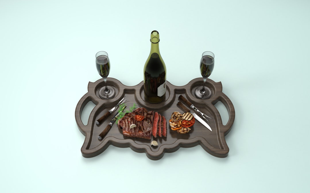 Wine Serving Tray-vector Files for CNC (ai, Dxf, Eps, Svg Formats) - Etsy