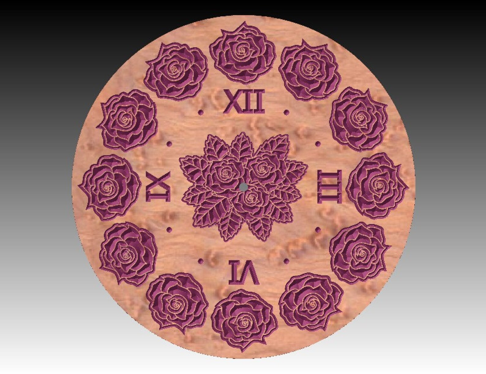 Clock-vector File for V-carving. Files for CNC ai Eps Dxf - Etsy