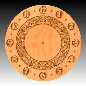 Clock-vector File for V-carving. Files for CNC (ai, Eps, Dxf) - Etsy