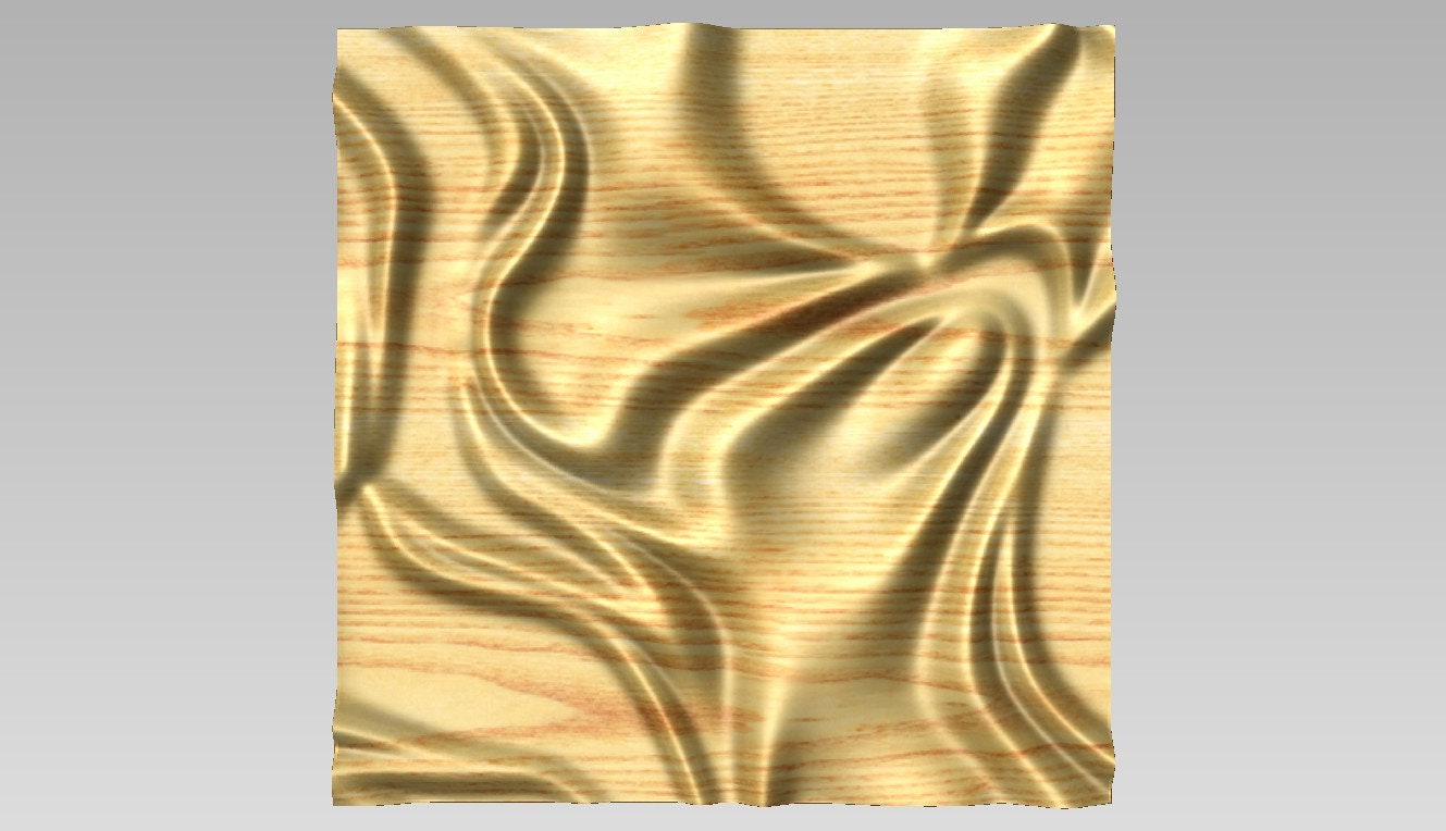 3D Stl Panel Crumpled Cloth Wave Surface Wall Panel CNC - Etsy