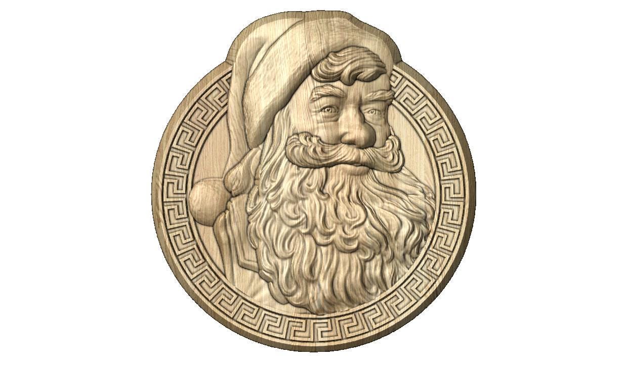 Santa Claus / Merry Christmas / STL / CNC Files for Wood / CNC Router ...