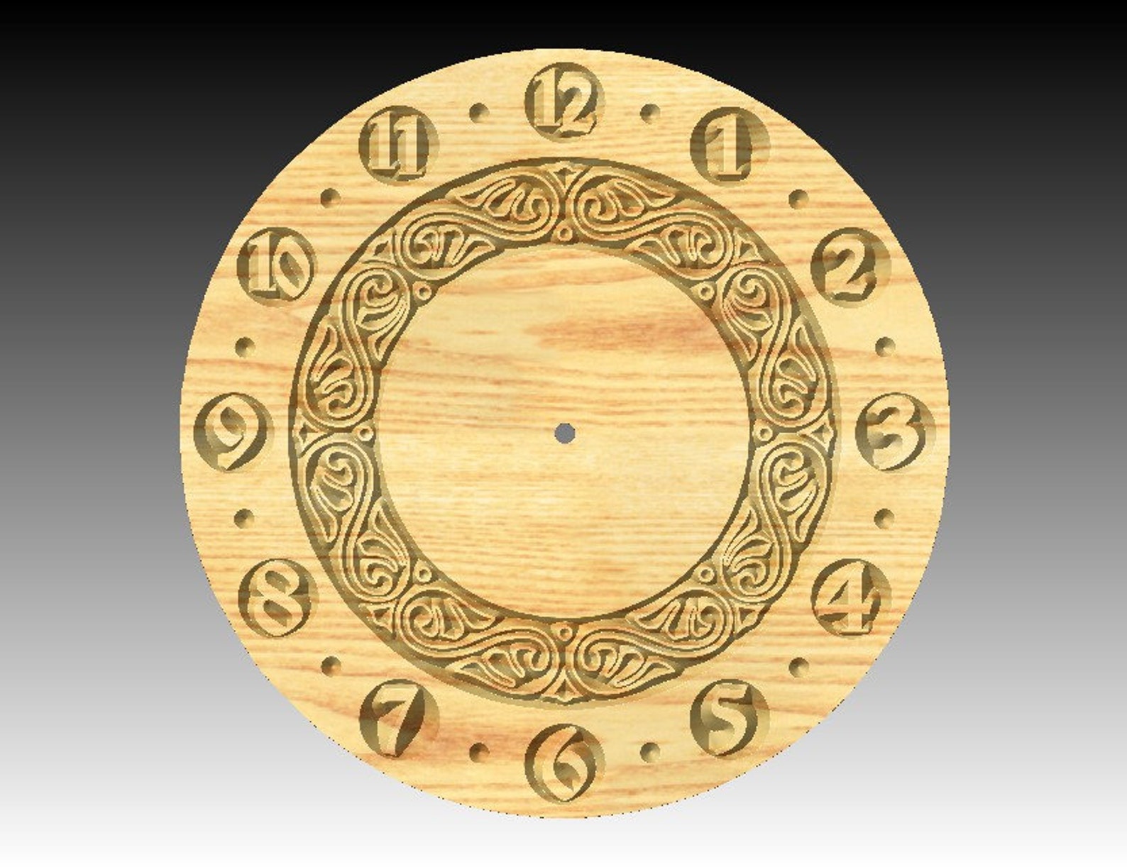 Clock-vector File for V-carving. Files for CNC ai Eps Dxf - Etsy