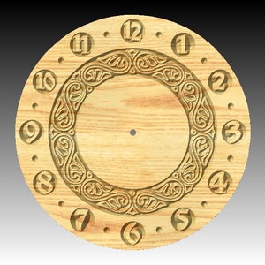 Clock-vector File for V-carving. Files for CNC (ai, Eps, Dxf) - Etsy