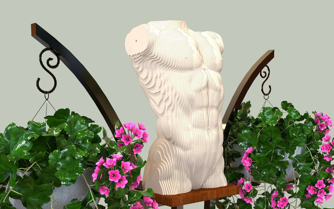 Mens Torso-layered. Vectors Files in Svg and Dxf Formats for Laser ...