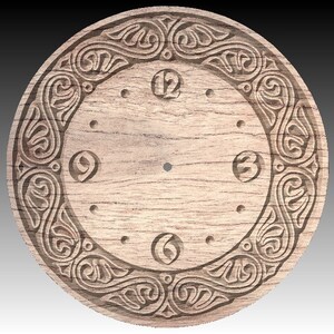 Clock-vector File for V-carving. Files for CNC (ai, Eps, Dxf) - Etsy