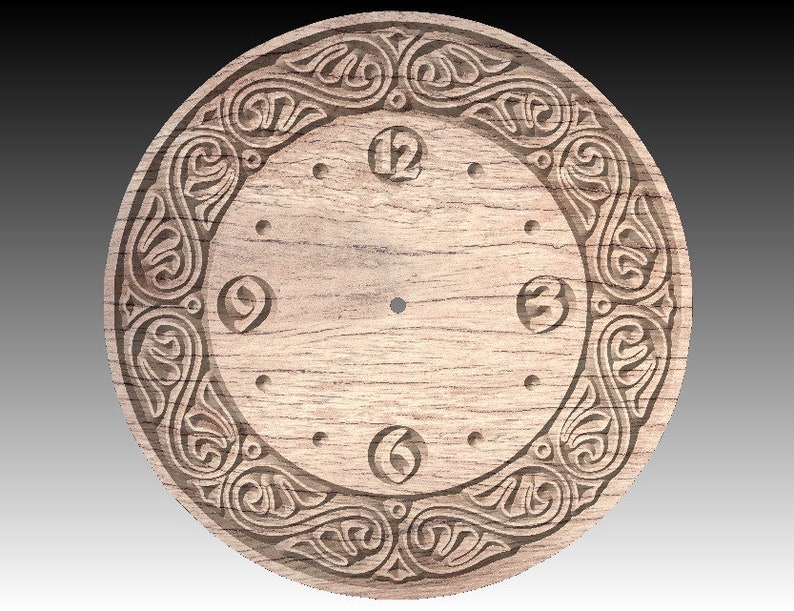 Clock-vector File for V-carving. Files for CNC (ai, Eps, Dxf) - Etsy