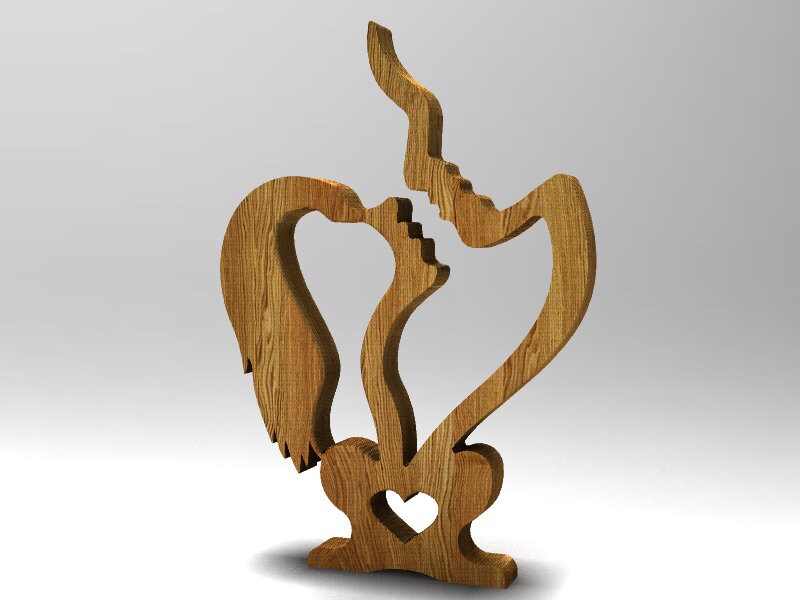 Valentine's Day Statue CNC File, Wood Carving (stl, Ai, Dxf, Eps) - Etsy