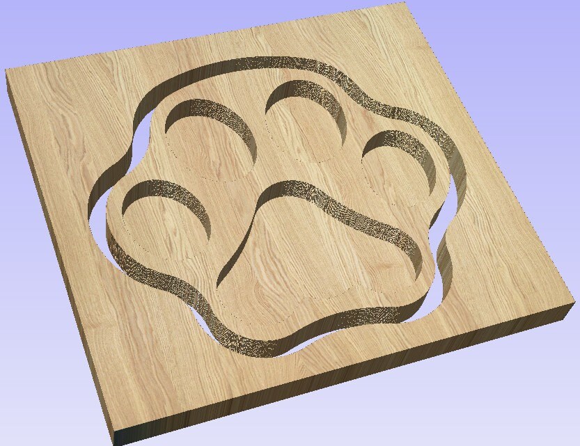 Paw Tray Files for CNC and 3D Printer stl Ai Dxf Eps - Etsy