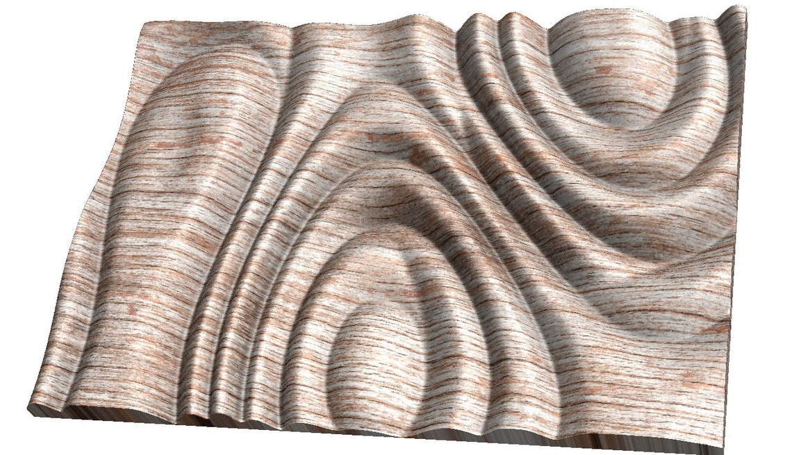 3d STL Panel Wavy Model for CNC Carving or 3D Print Vcarve - Etsy Canada