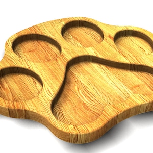 Paw Tray - Files for CNC and 3D Printer (stl, Ai, Dxf, Eps) - Etsy