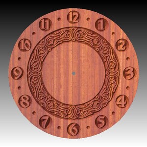 Clock-vector File for V-carving. Files for CNC (ai, Eps, Dxf) - Etsy