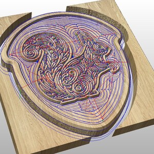 V-carved Jewelry Box Squirrel - Files for CNC (ai, Dxf, Eps, Svg ...