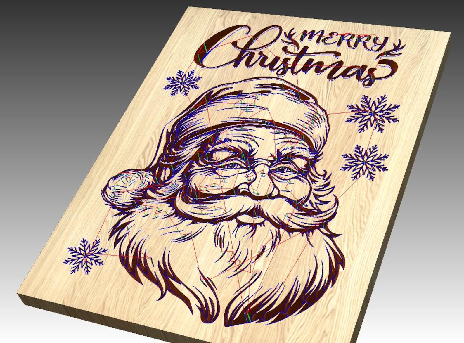 Santa Claus, CNC File, Merry Christmas Vector Graphics (ai, Dxf, Eps ...