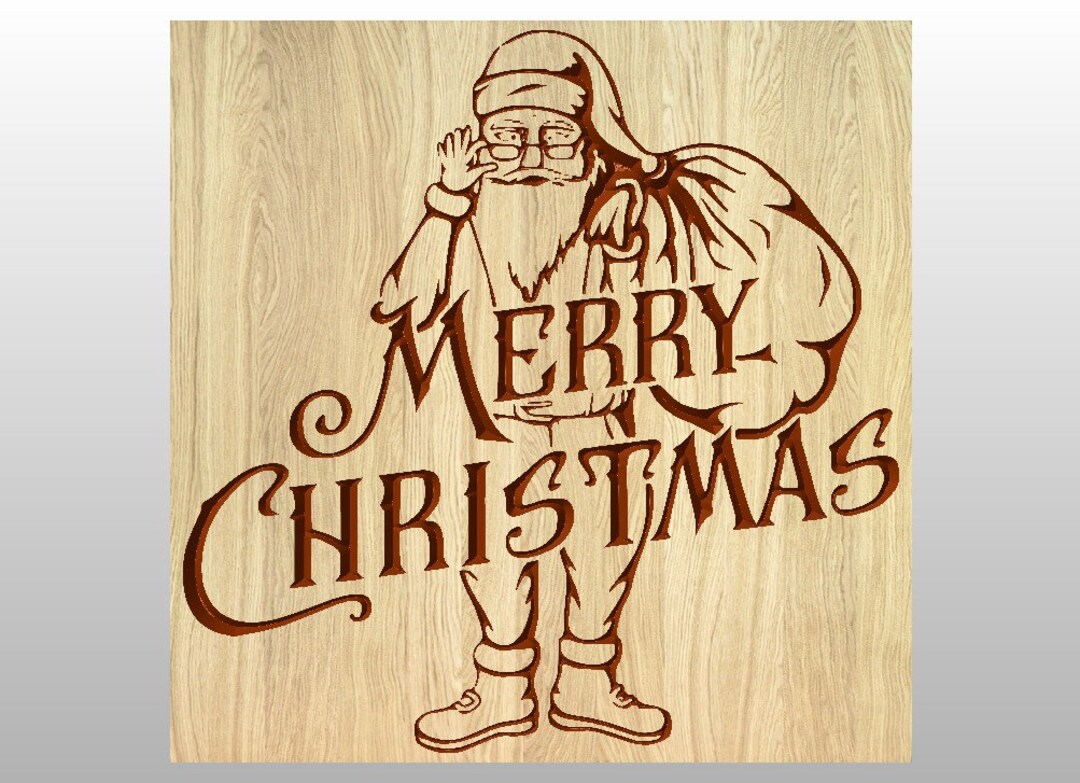 Merry Christmas / Santa Claus / Gift CNC Files / CNC Files for Wood ...