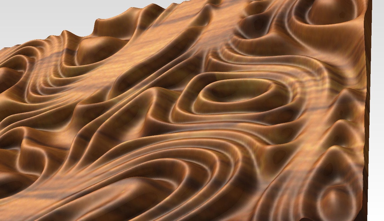 CNC Wave Sculpture Panel, 3D STL Model (digital File) - Etsy