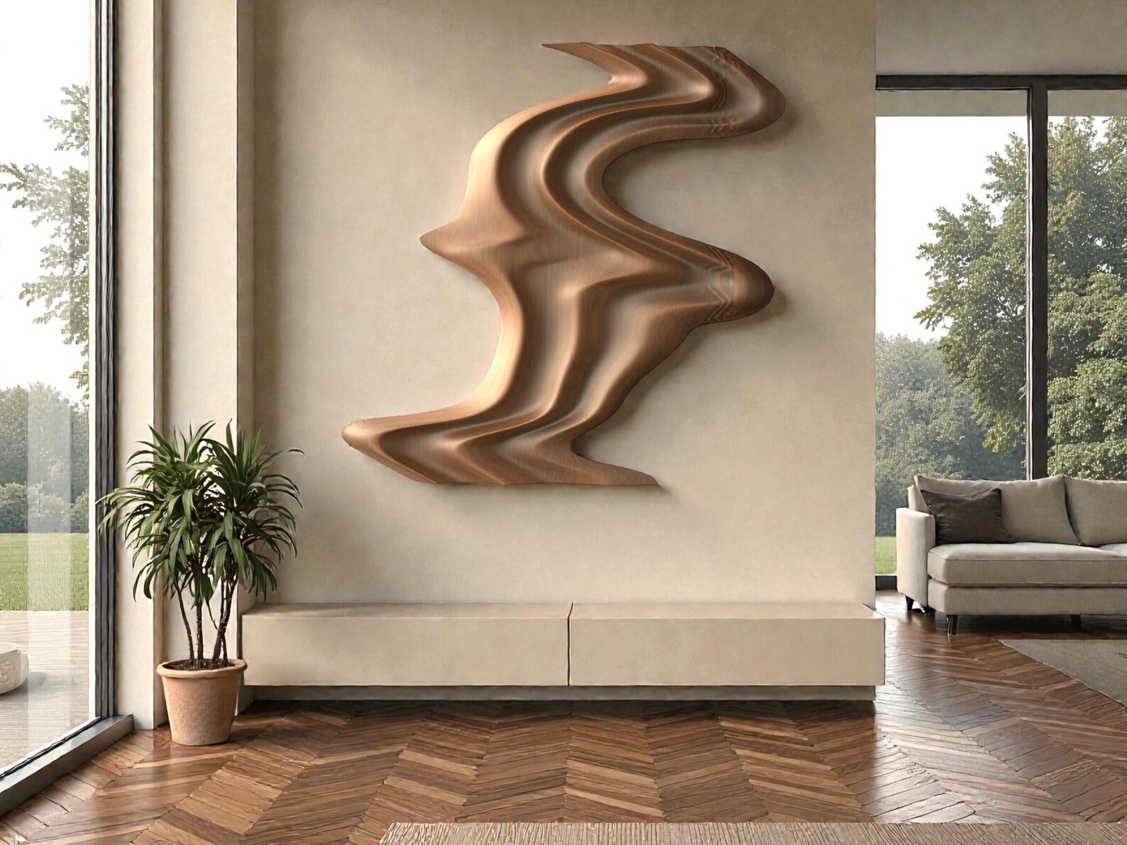 3D Wave Panel STL File – CNC Router Relief Model. Instant Download. - Etsy