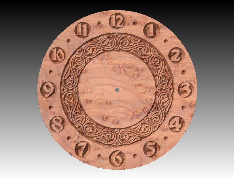 Clock-vector File for V-carving. Files for CNC ai Eps Dxf - Etsy
