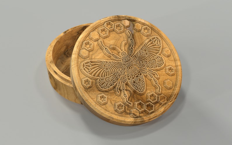 V-carved Bee Jewelry Box - Files for CNC (ai, Dxf, Eps, Svg Formats) - Etsy