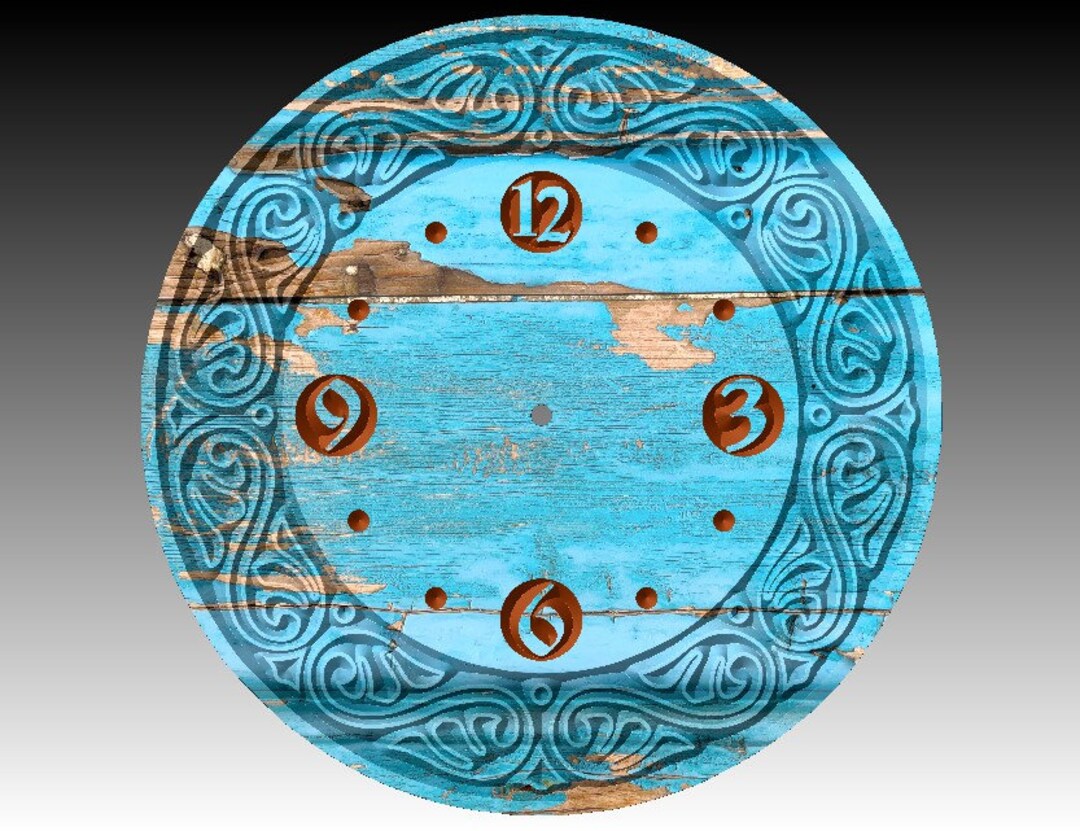 Clock-vector File for V-carving. Files for CNC (ai, Eps, Dxf) - Etsy