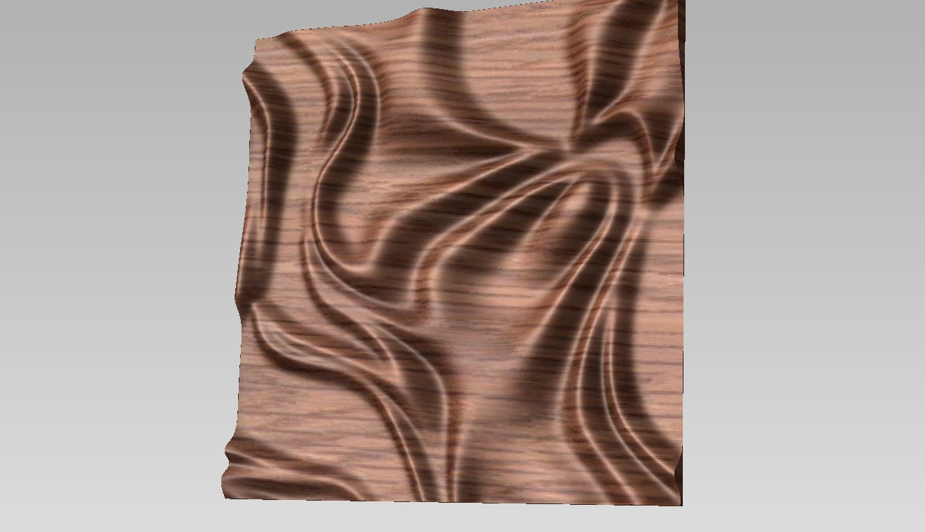 3D Crumpled Cloth, Wall Panel STL File, CNC Carving, 3D Print - Etsy