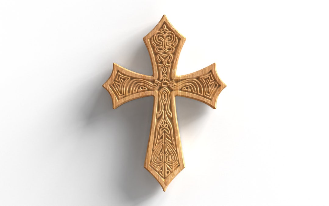 Cross-v-carved-vector Files for CNC - Etsy