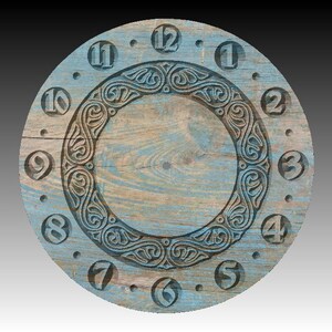 Clock-vector File for V-carving. Files for CNC (ai, Eps, Dxf) - Etsy