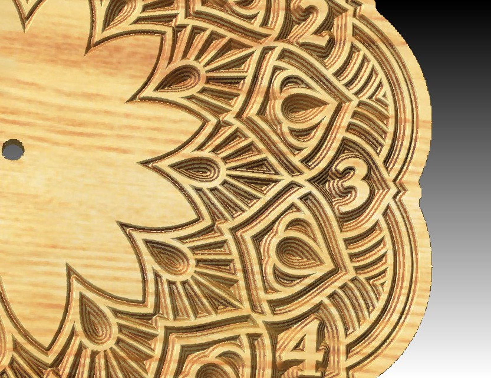 Clock-vector File for V-carving. Files for CNC ai Eps Dxf - Etsy