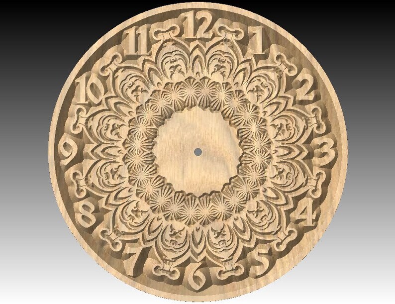 Clock-vector File for V-carving. Files for CNC ai Eps Dxf - Etsy
