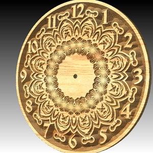 Clock-vector File for V-carving. Files for CNC ai, Eps, Dxf - Etsy