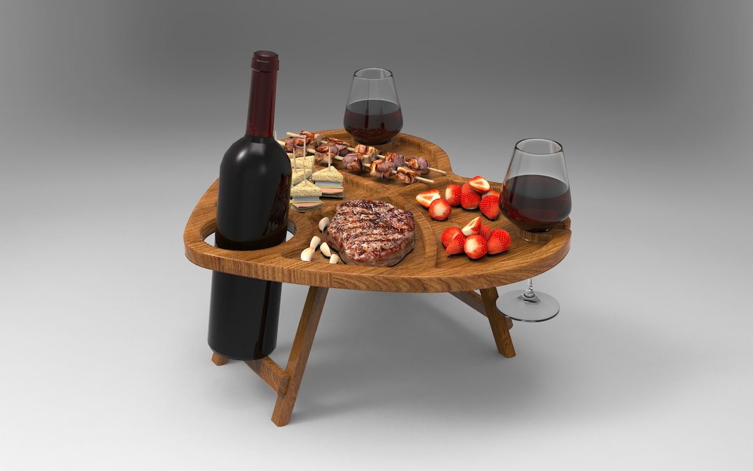 Heart Wine Serving Tray-vector Files for CNC (ai, Dxf, Eps, Svg Formats ...