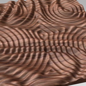 3D Stl Panel, Model for CNC Router, 3D Model, CNC Cutting File, Water ...