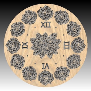 Clock-vector File for V-carving. Files for CNC (ai, Eps, Dxf) - Etsy