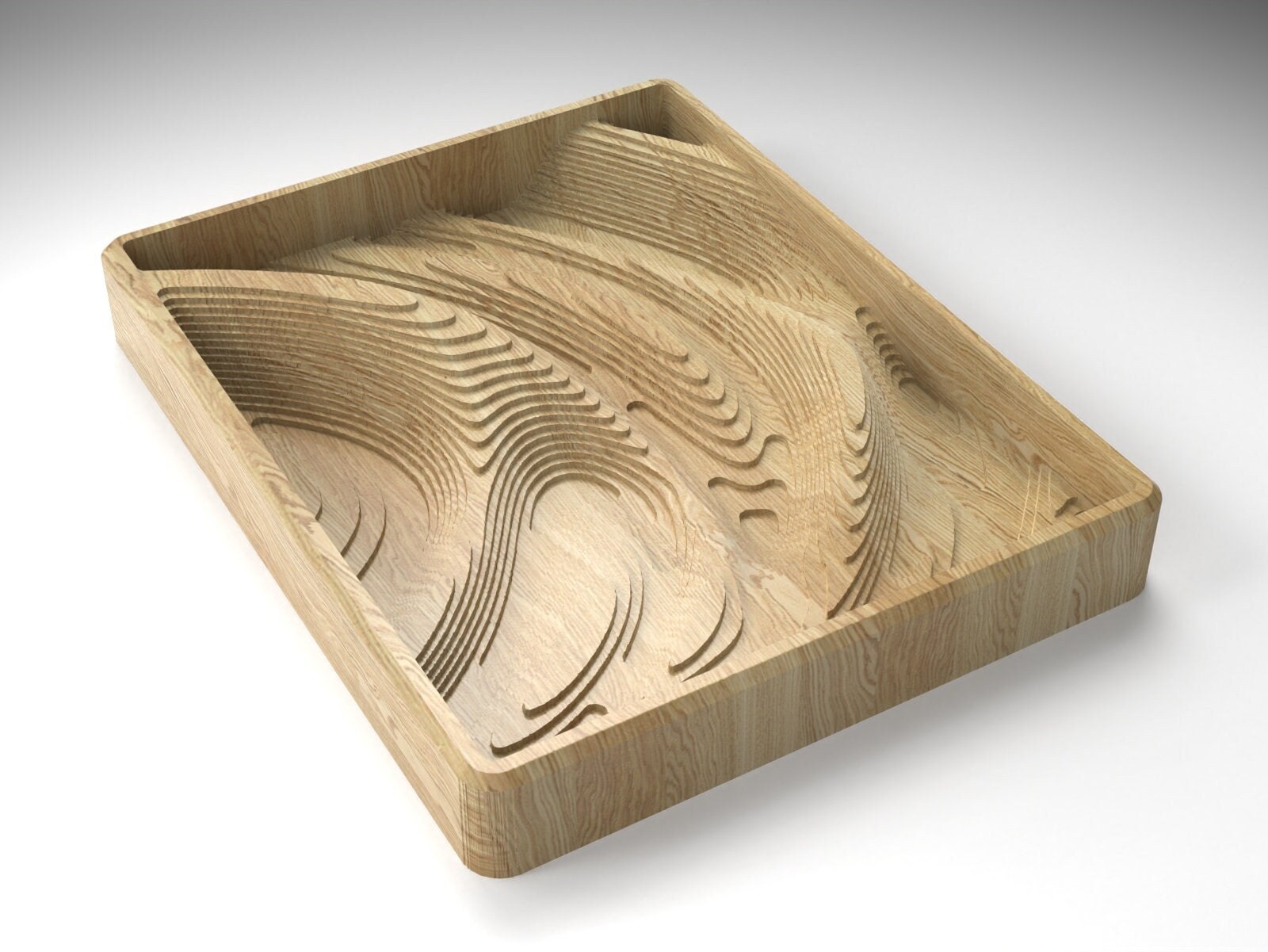 Topo Tray-3d Stl Model for Cnc Router. Aspire Artcam - Etsy