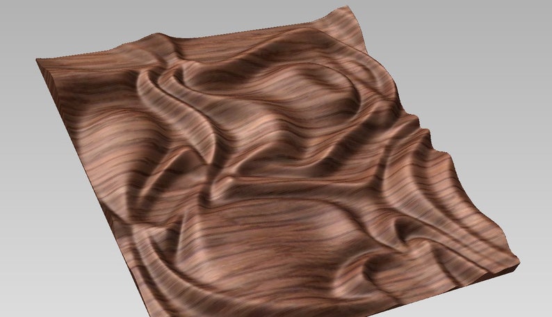 3D Stl Panel Crumpled Cloth Wave Surface Wall Panel CNC - Etsy