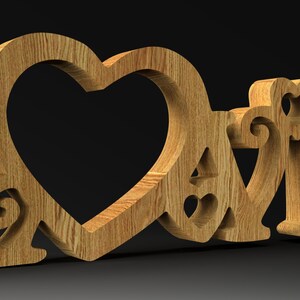 Love Valentine's Day CNC File, Wood Router Design (digital Download) - Etsy