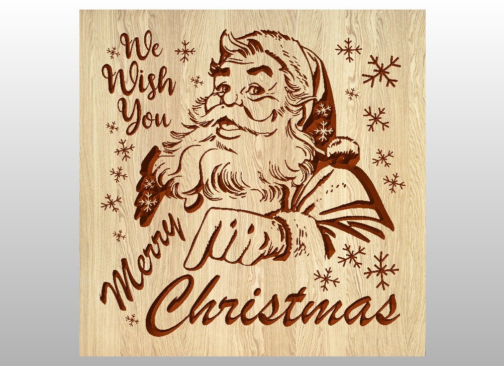 Merry Christmas / Santa Claus / Gift CNC Files / CNC Files for Wood ...