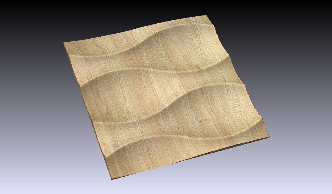 3D Wave Panel, STL Model for CNC Router or 3D Printer - Etsy