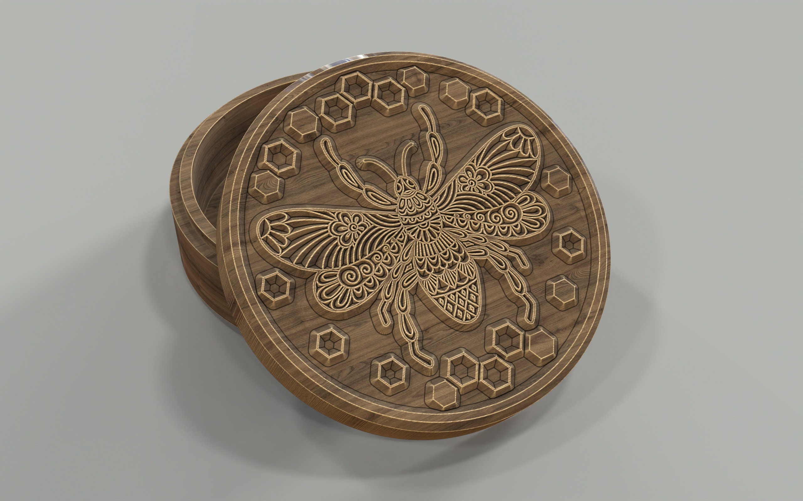 V-carved Bee Jewelry Box - Files for CNC (ai, Dxf, Eps, Svg Formats) - Etsy