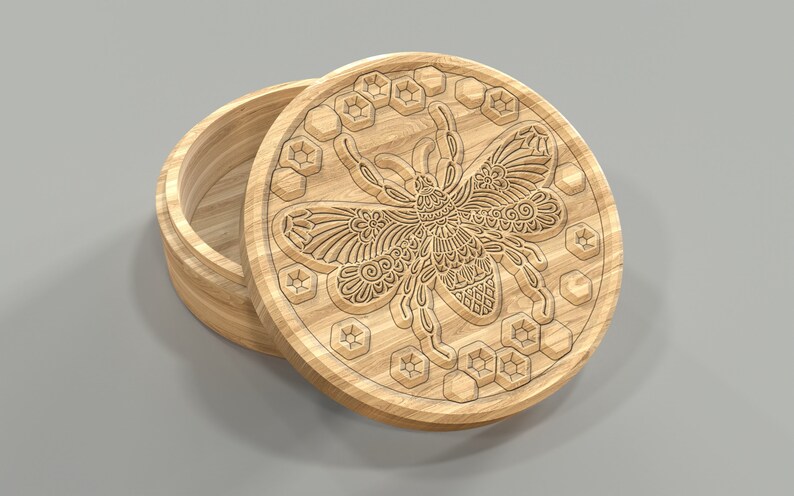 V-carved Bee Jewelry Box - Files for CNC (ai, Dxf, Eps, Svg Formats) - Etsy
