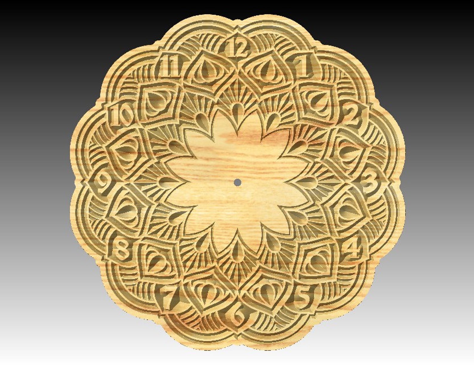 Clock-vector File for V-carving. Files for CNC ai Eps Dxf - Etsy