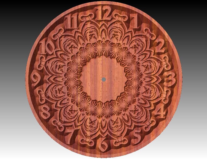 Clock-vector File for V-carving. Files for CNC ai Eps Dxf - Etsy