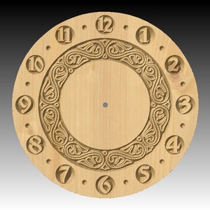 Clock-vector File for V-carving. Files for CNC (ai, Eps, Dxf) - Etsy