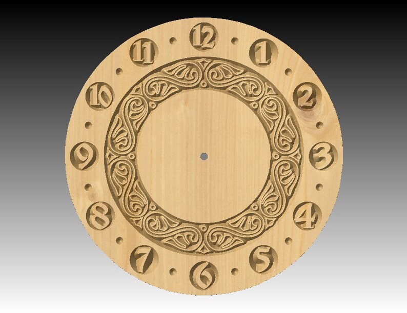 Clock-vector File for V-carving. Files for CNC ai Eps Dxf - Etsy