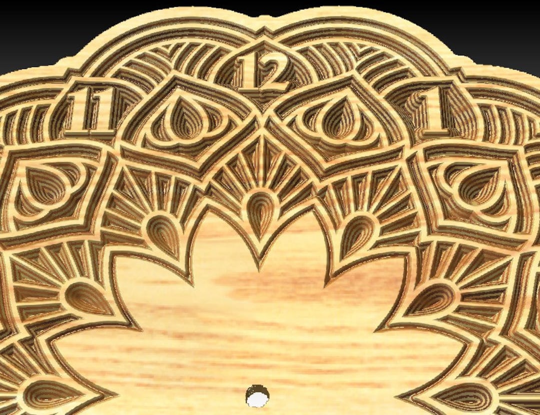 Clock-vector File for V-carving. Files for CNC (ai, Eps, Dxf) - Etsy