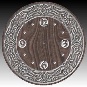Clock-vector File for V-carving. Files for CNC (ai, Eps, Dxf) - Etsy