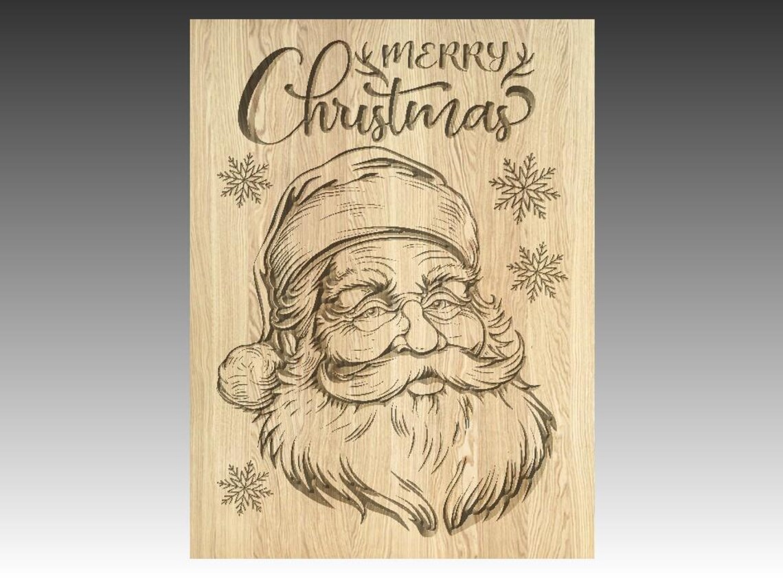 Santa Claus, CNC File, Merry Christmas Vector Graphics (ai, Dxf, Eps ...