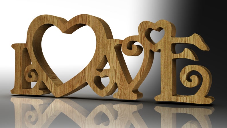 Love Valentine's Day CNC File, Wood Router Design (digital Download) - Etsy