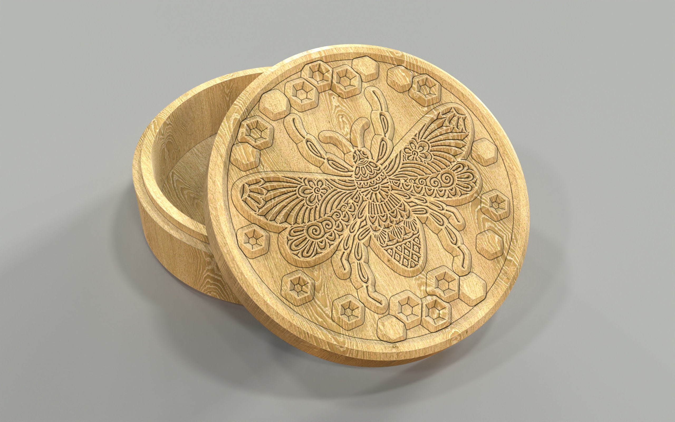 V-carved Bee Jewelry Box - Files for CNC (ai, Dxf, Eps, Svg Formats) - Etsy