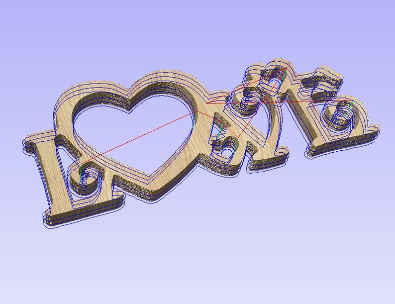 Love Valentine's Day CNC File, Wood Router Design (digital Download) - Etsy